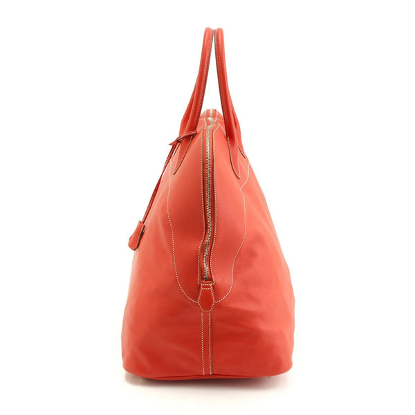 HERMES Bolide Relax 45 Leather Boston Bag Red T-Engraved Women's Handb ...